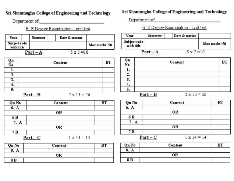 Unit Test QP Pattern | PDF