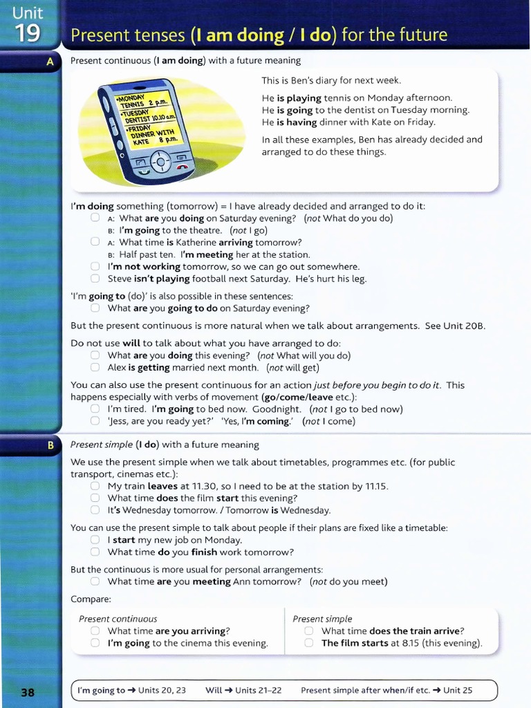 PRESENT SIMPLE or CONTINUOUS For The Future | PDF | Linguistics | Grammar