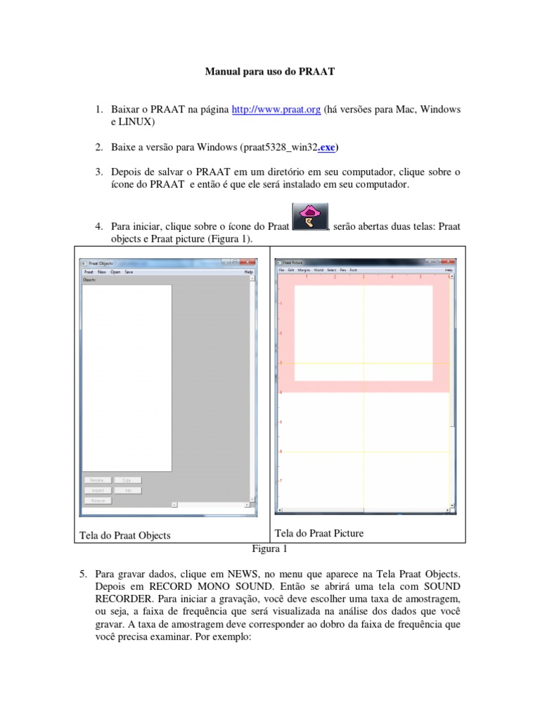 Manual para Uso Do PRAAT | PDF | Fonética | Som