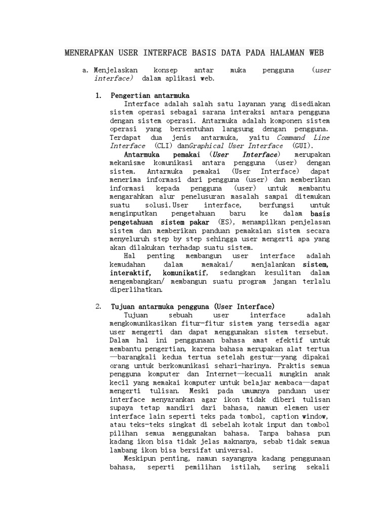 3.18 - User Interface Basis Data Pada Web | PDF