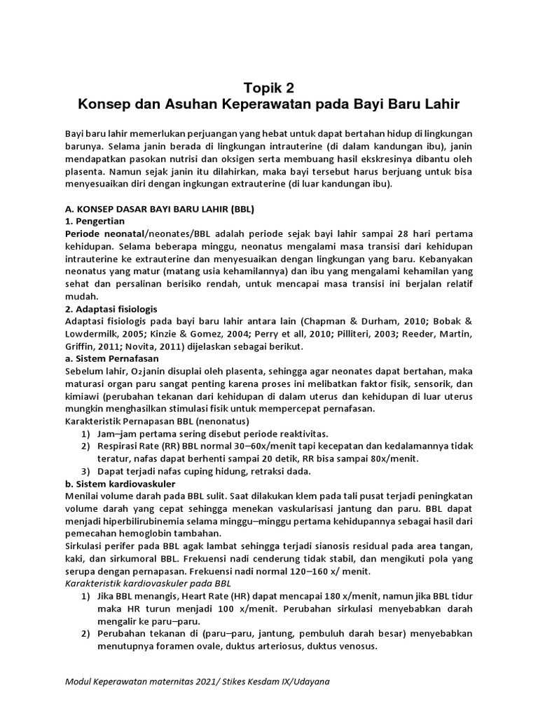 Konsep Askep BBL 2021 | PDF | Kesehatan Holistik | Sains & Matematika