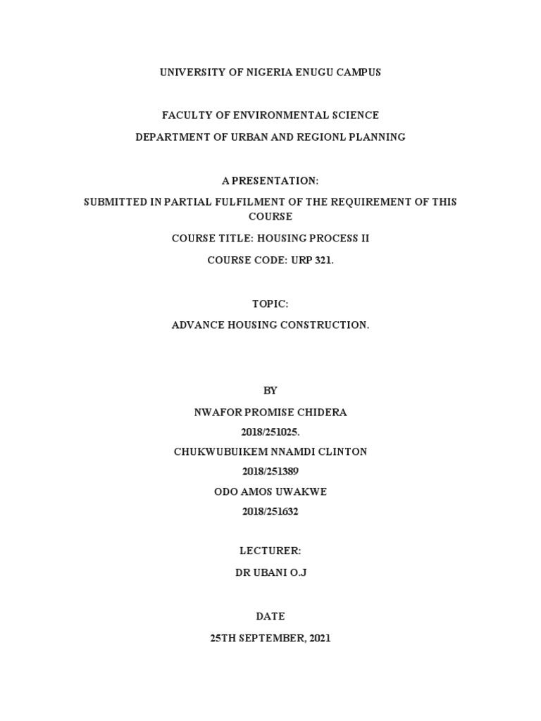 HOUSING PROCESS II Group Work | PDF | Deep Foundation | Concrete