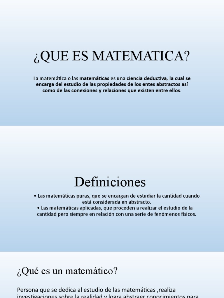 Que Es Matematica | PDF