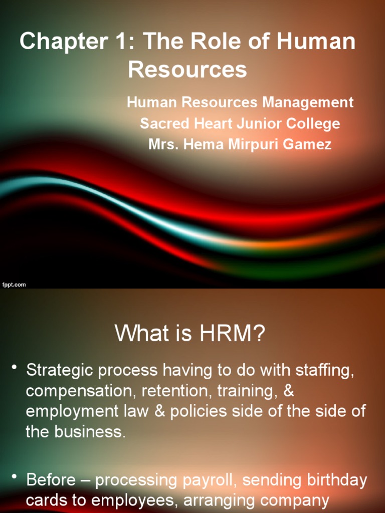 Chapter 1 The Role of Human Resources-2 | PDF | Human Resource ...