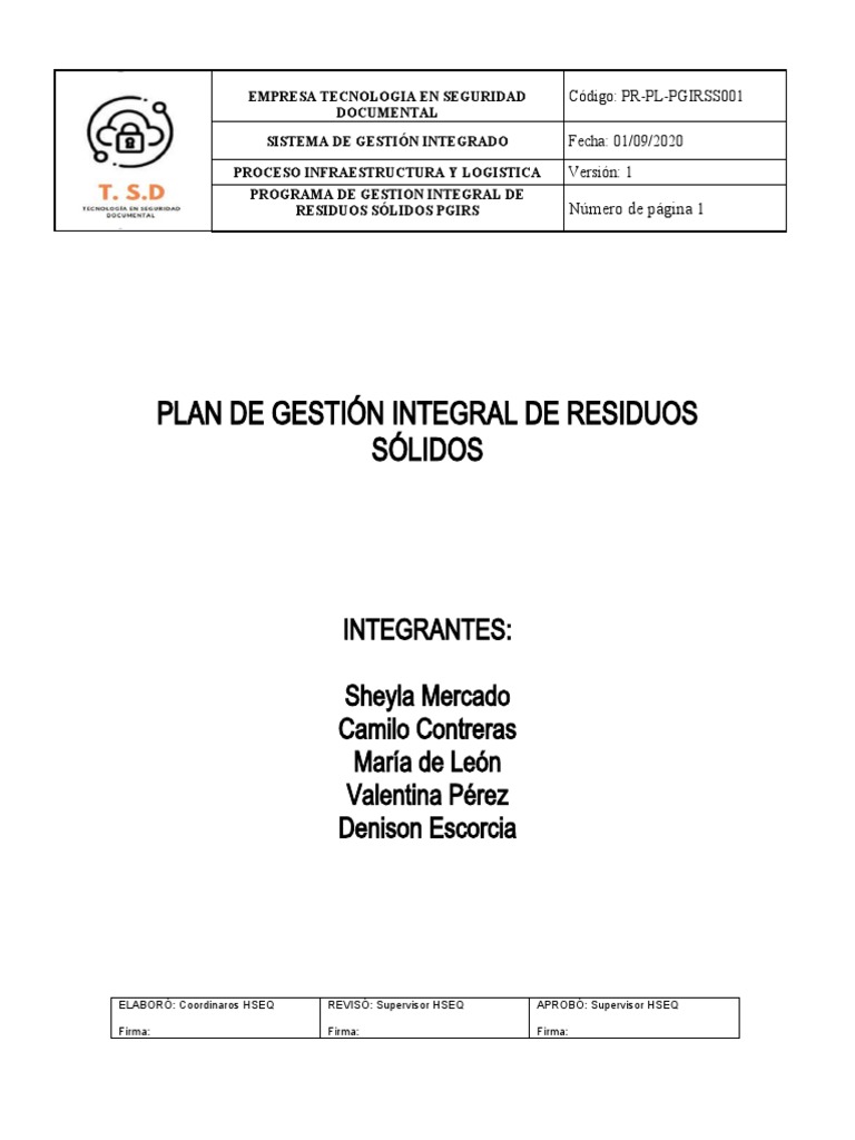 PGIRS | PDF | Residuos | Reciclaje