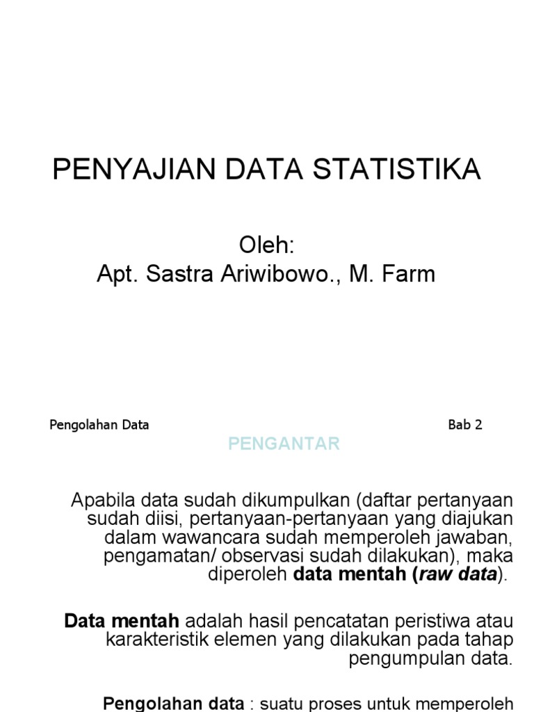 Penyajian Data Statistika | PDF