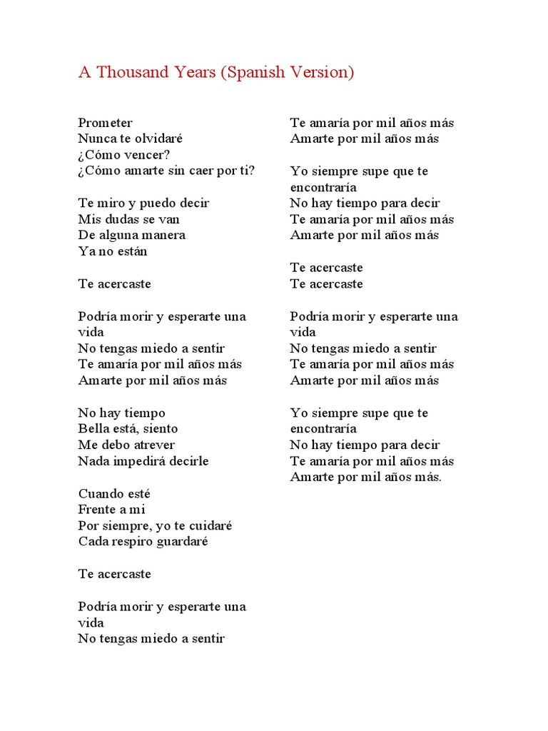 A Thousand Years | PDF