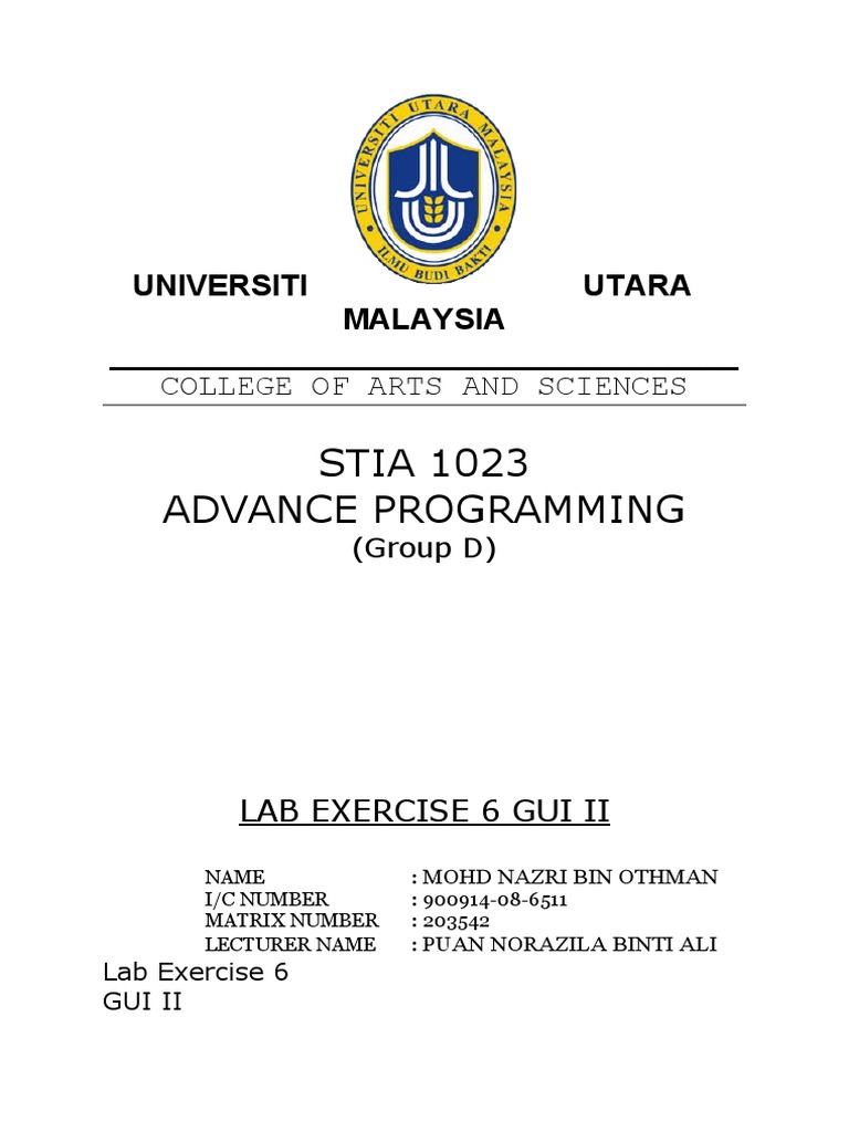 Lab 6 Ciap Pdf Class Computer Programming Method Computer Programming