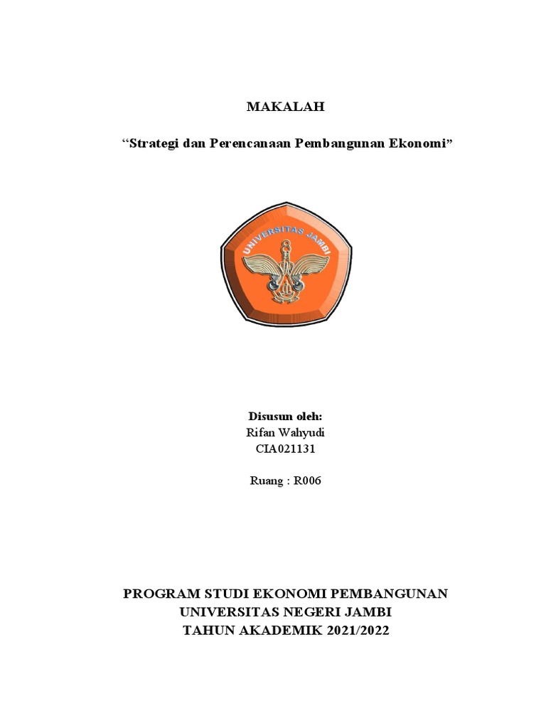Makalah Strategi Dan Perencanaan Pembang Ekonomi Rifan Wahyudi Pdf 