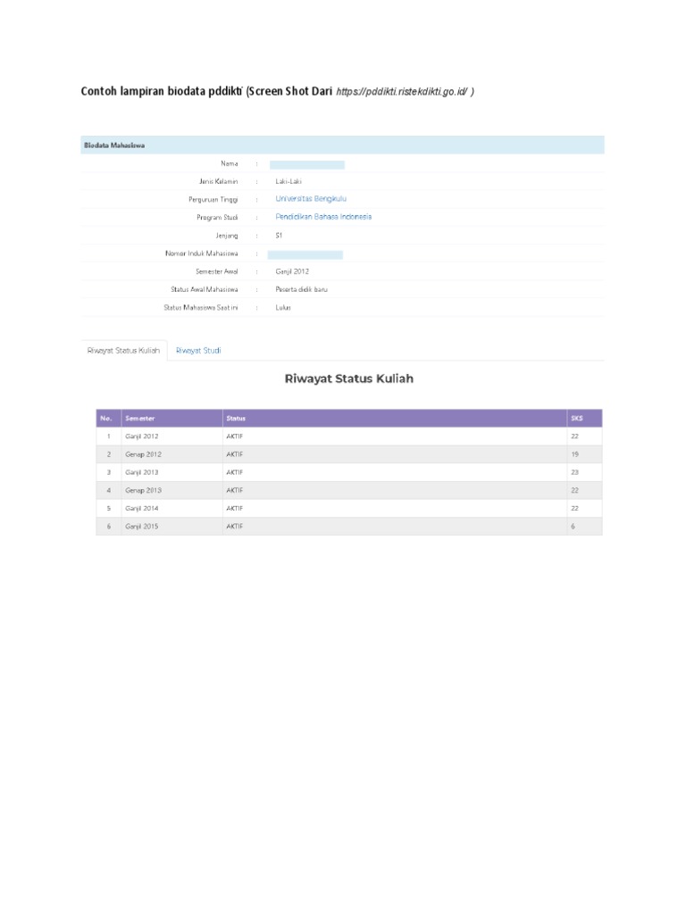 Surat Pernyataan Pddikti | PDF