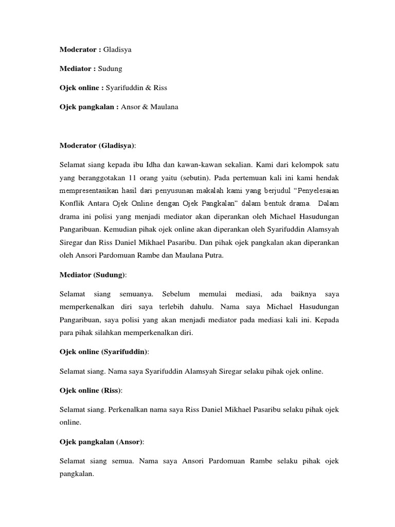 Script Drama PSA | PDF