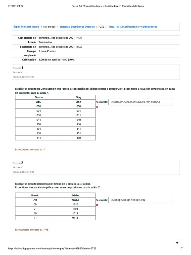 Tarea 14 - Decodificadores y Codificadores | PDF | Decimal codificado ...