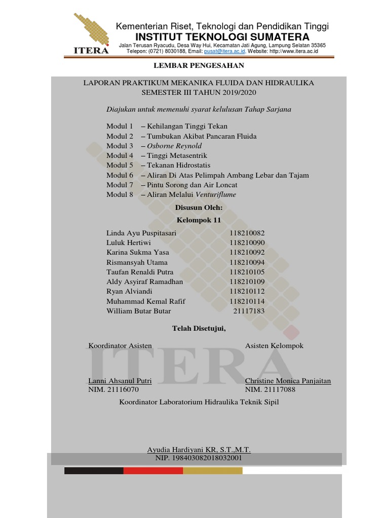Lembar Pengesahan Mekflu | PDF