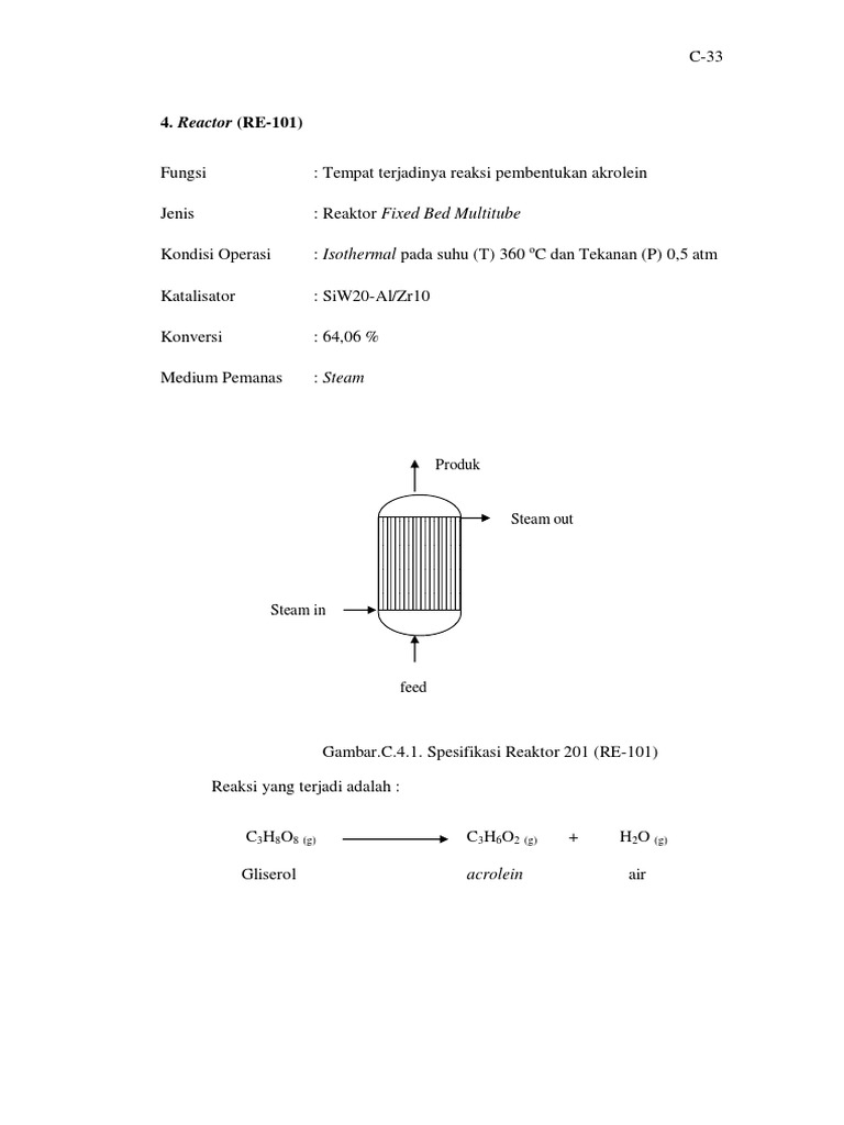 4 Desain Reaktor RE-101 OK | PDF