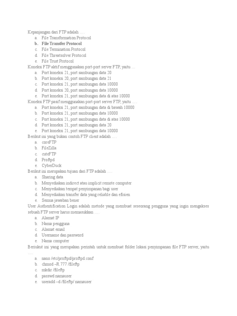 Tujuan dan Metode FTP Server | PDF | Komputer