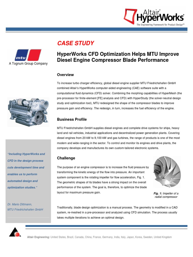 Hyperstudy CFD Mtu Cs | PDF | Engines | Mathematical Optimization