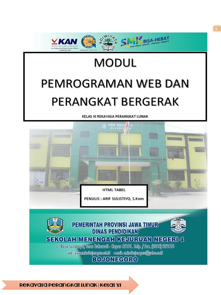 Modul Pemrograman Web Dan Perangkat Bergerak: Kelas Xi Rekayasa ...