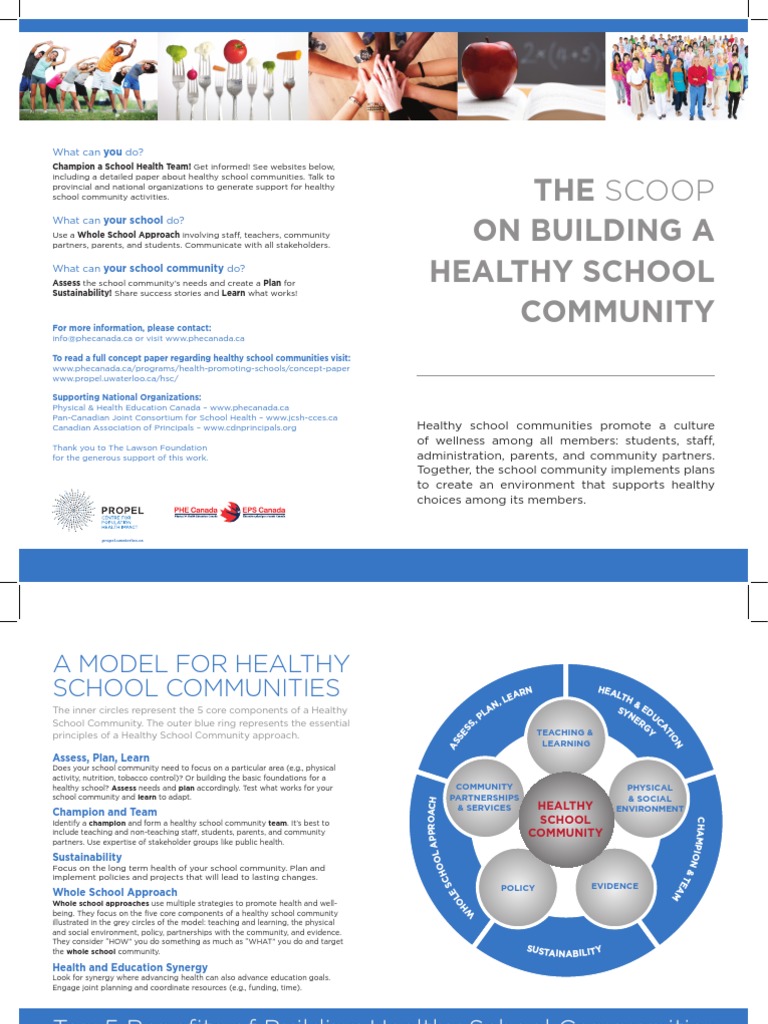 Healthy School Community Brochure | PDF | Community | Behavior Modification