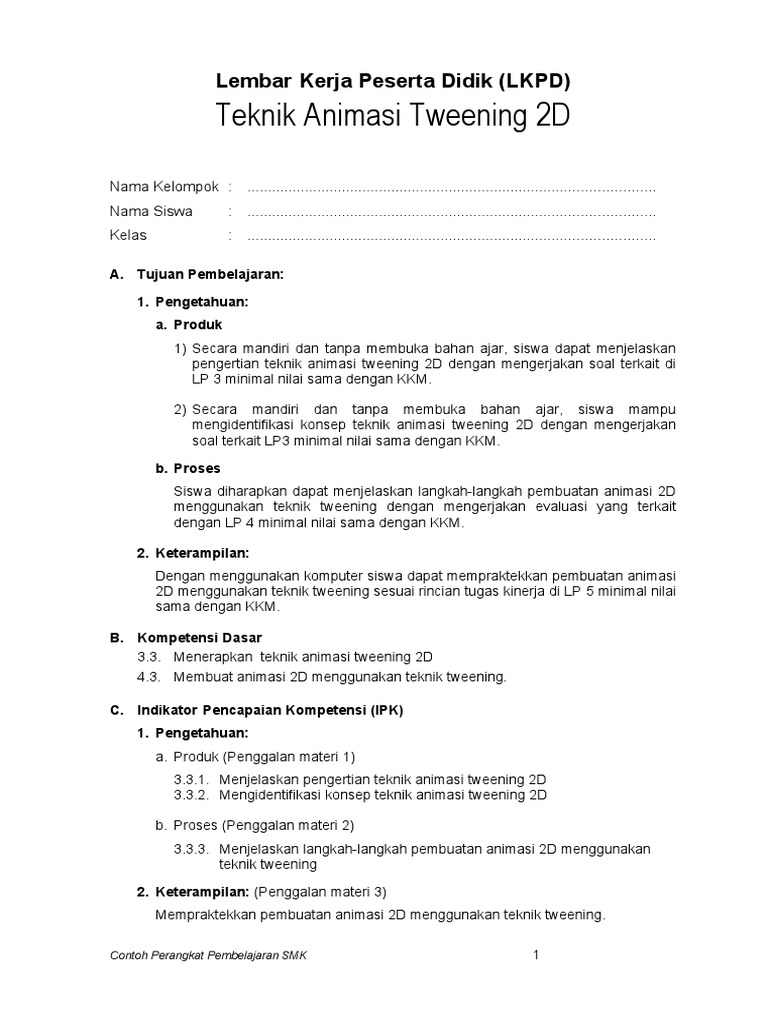 Contoh LKPD | PDF | Komputer