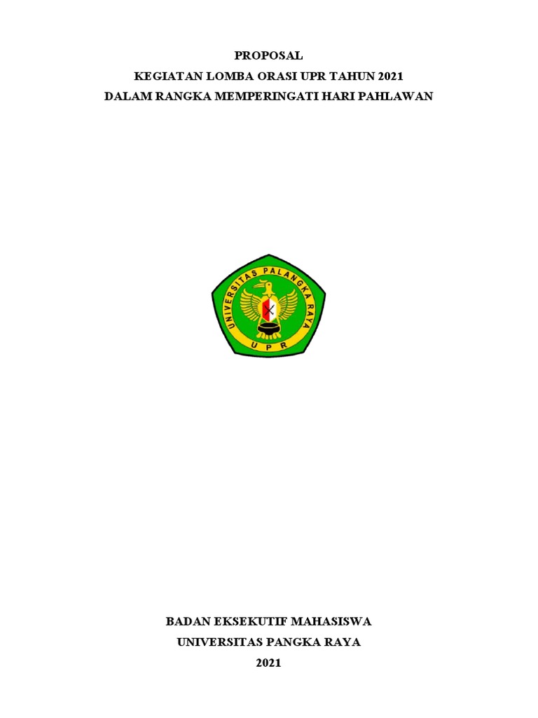 Proposal Lomba Orasi Upr 2021 | PDF
