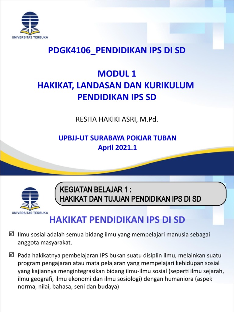Modul 1 Pendidikan IPS Di SD | PDF