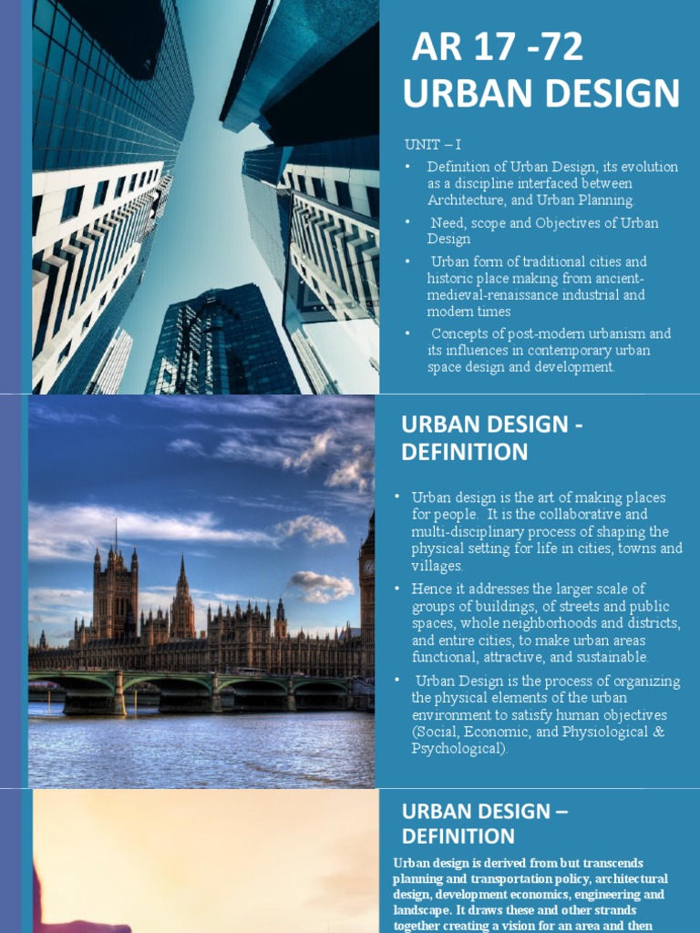 Urban Design Module I | PDF | Urban Design | Design
