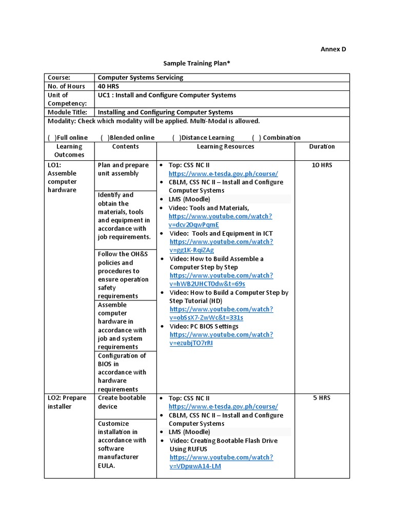 TP For Blended Tesda Training Iccs Ok | PDF | Windows 10 | Computer Network
