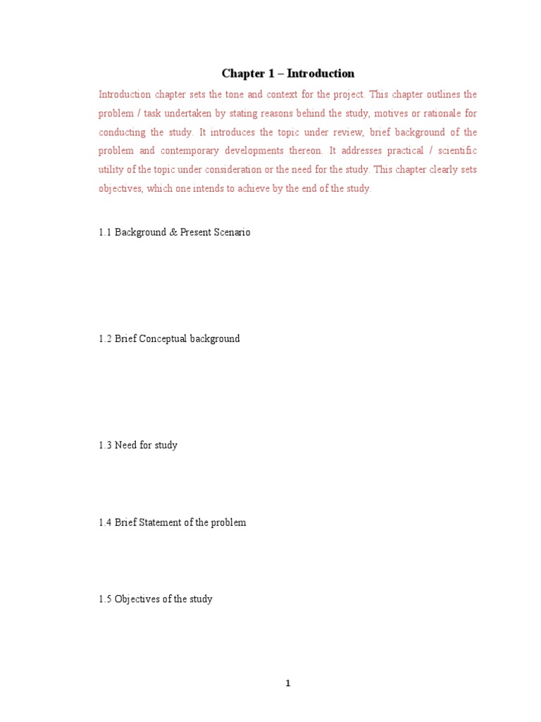 Chapter 1 - Introduction: 1.1 Background & Present Scenario | PDF ...