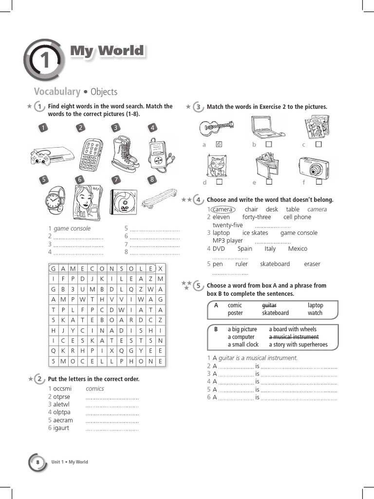 Work Book Move It 1 Unit 1 | PDF | Bedroom