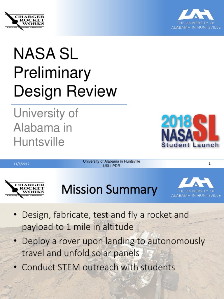 Uah 2018 PDR Presentation | PDF | Wheel | Rocket