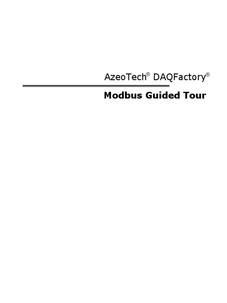 Azeotech Daqfactory: Modbus Guided Tour | PDF | Comma Separated Values | Port (Computer Networking)