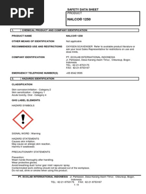 Epn008msds N1250 En SDS PDF Toxicity Waste Management, 45% OFF