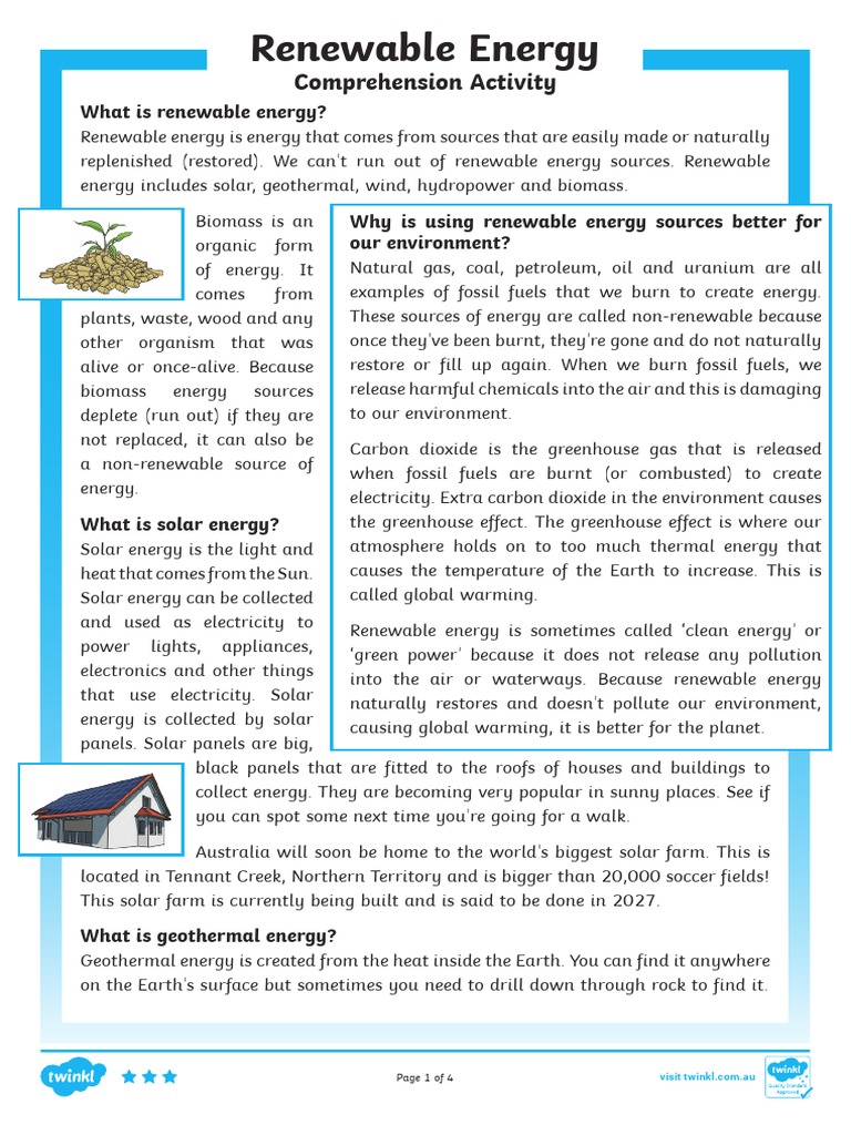 Hight Level Reading Comprehension | PDF | Energy Development ...