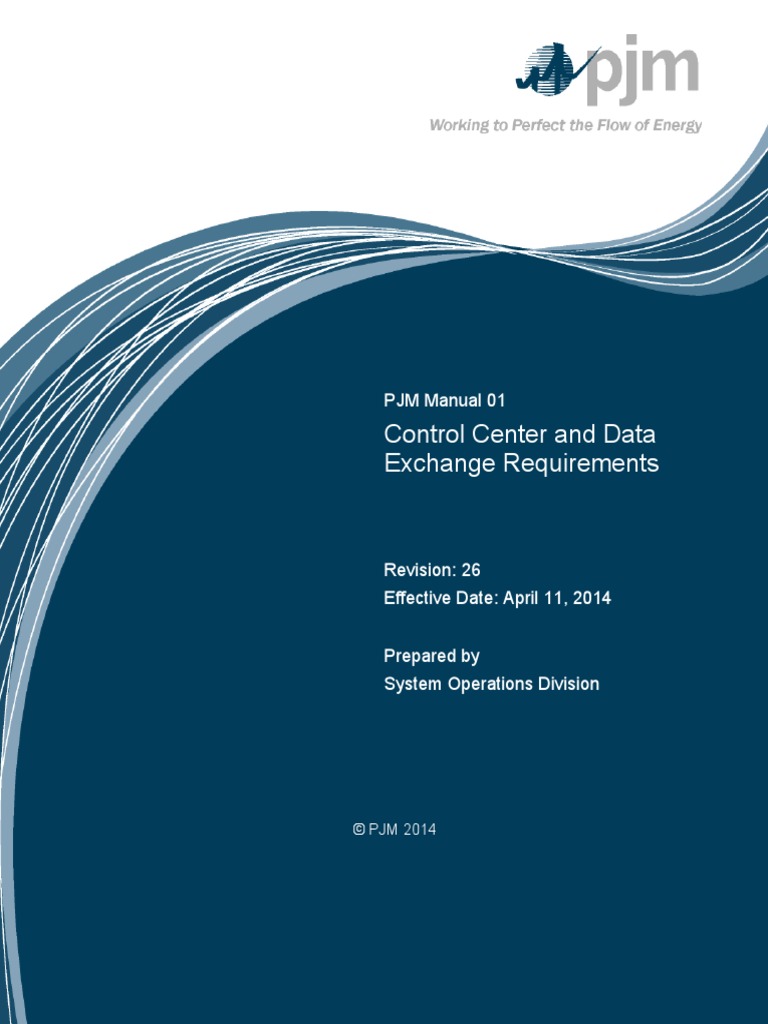 Control Center and Data Exchange Requirements: PJM Manual 01 | PDF ...