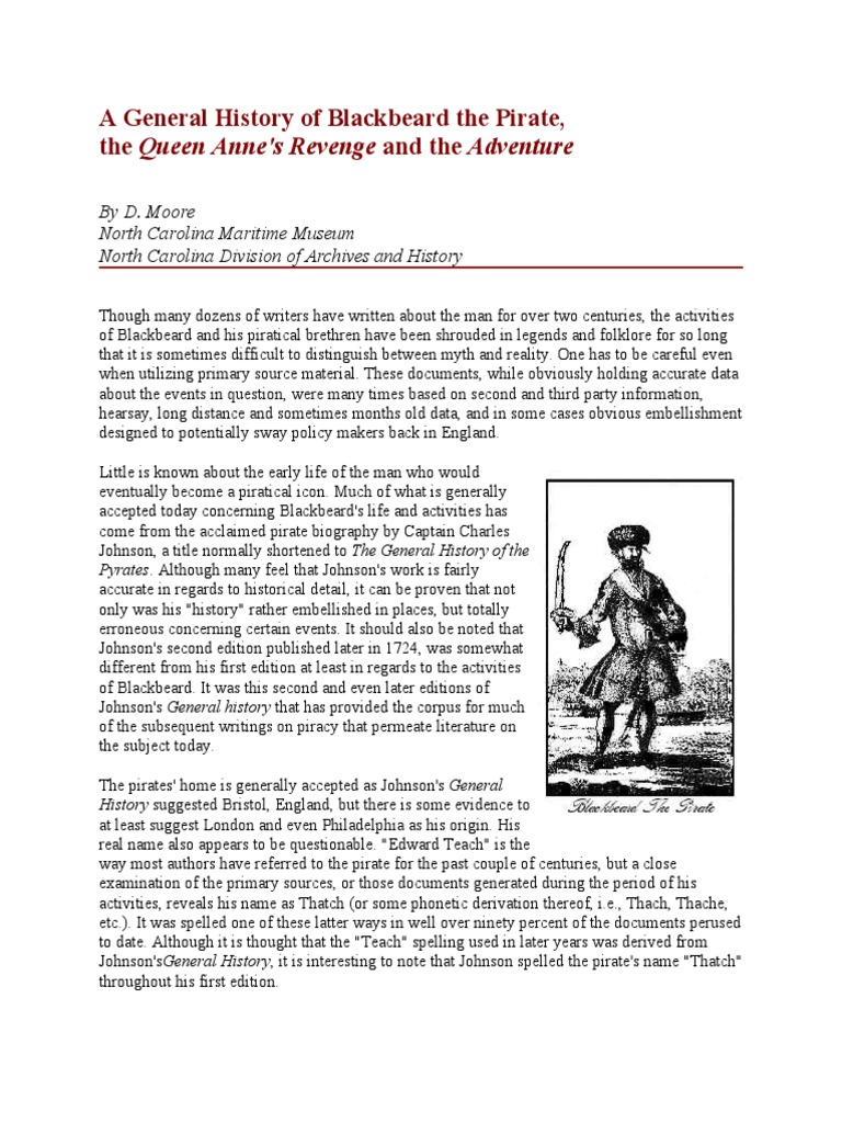 A General History of Black Beard The Pirate | PDF | Blackbeard | Piracy