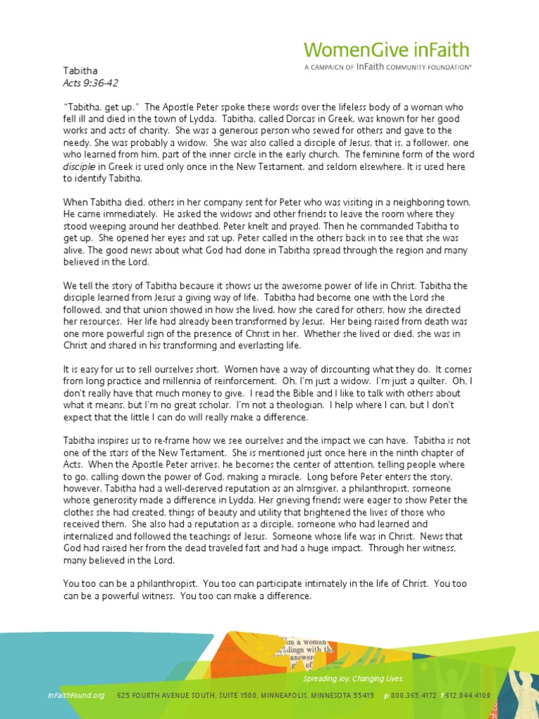 Tabitha | PDF | Jesus | Saint Peter