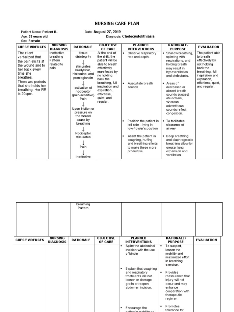 NCP Ineffective Breathing Pattern | PDF | Breathing | Clinical Medicine