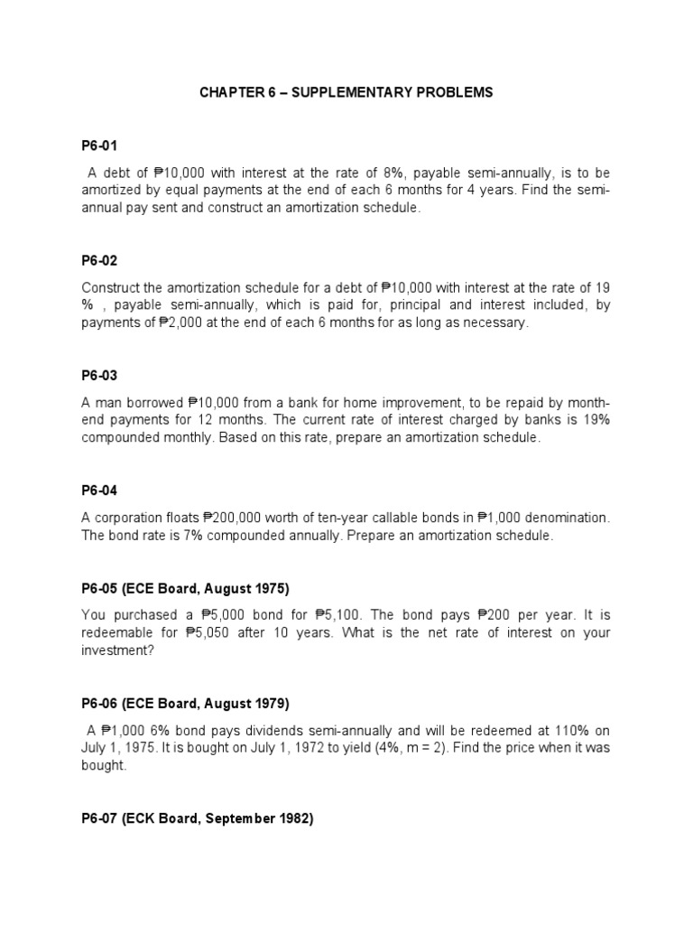 Chapter 6 - Supplementary Problems | PDF