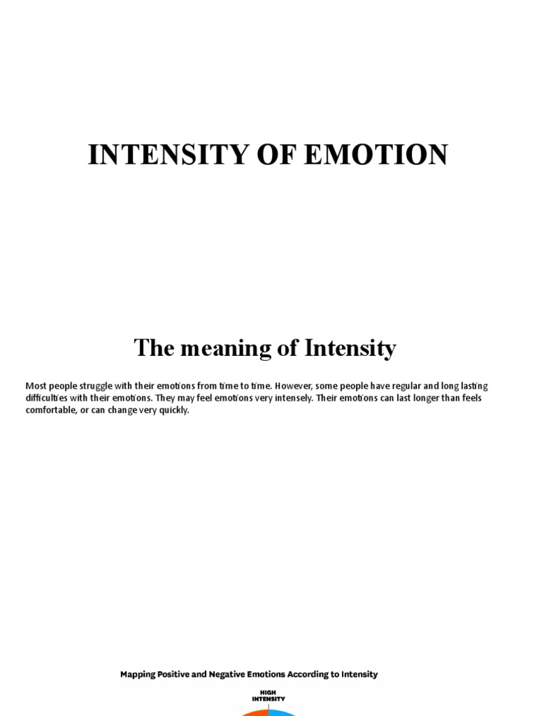 Intensity of Emotion | PDF | Anger | Emotions