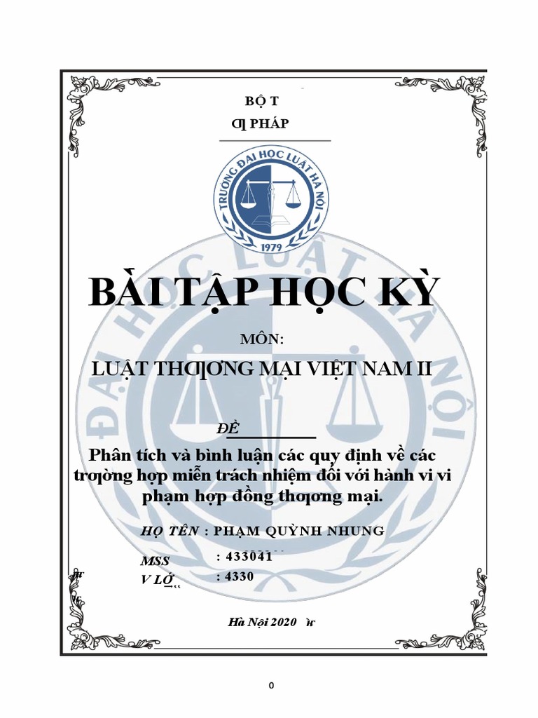 001 - 433041. PH M Qu NH Nhung. BTL Thương M I 2 | PDF