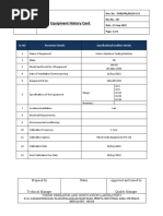 Equipment History Card | PDF