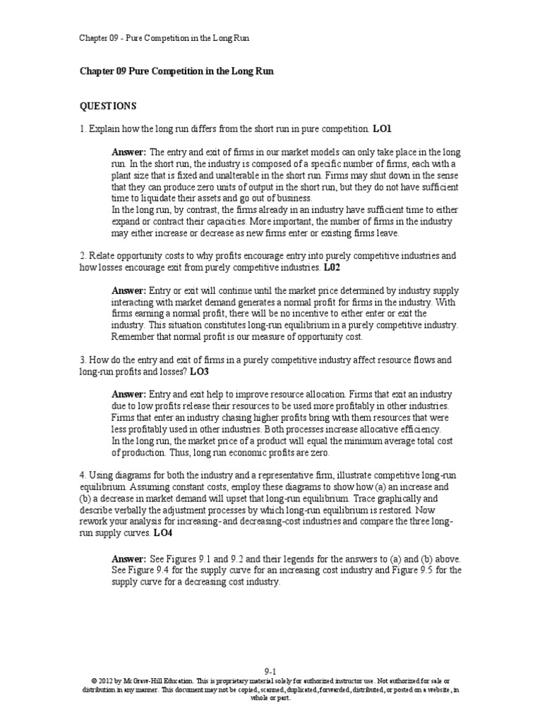 Chapter 09 - Pure Competition in The Long Run | PDF | Profit (Economics ...