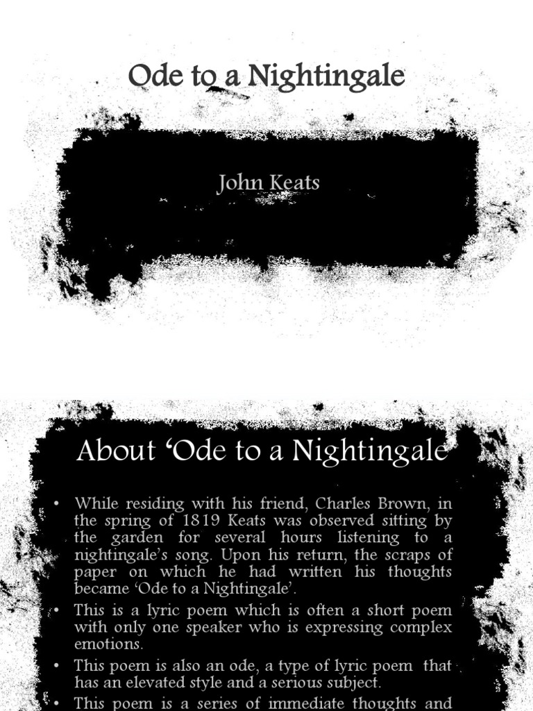 Ode To A Nightingale | PDF | John Keats