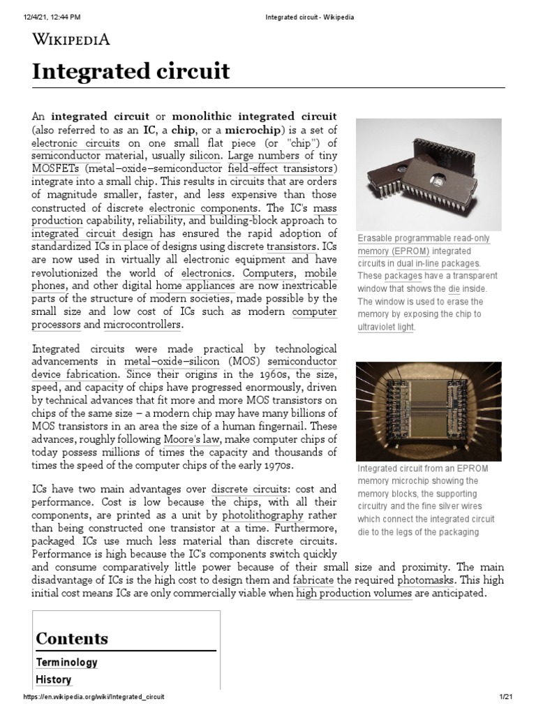 Integrated Circuit | PDF | Integrated Circuit | Mosfet