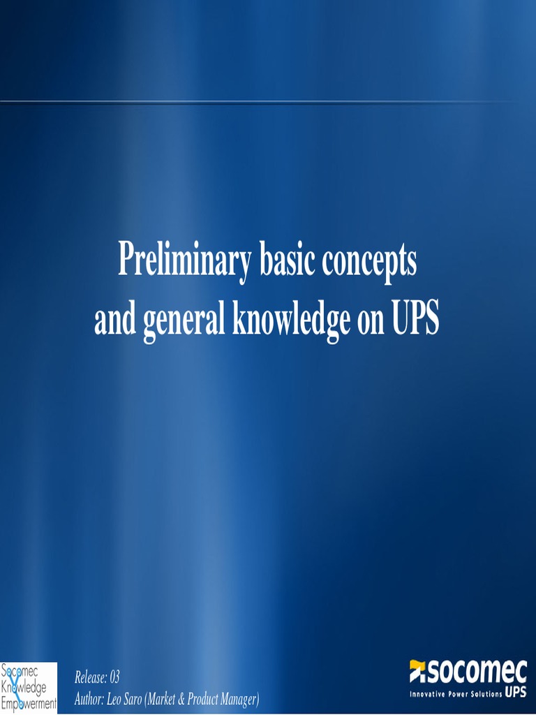 UPS Basics for Sales Training | PDF | Electromagnetic Compatibility ...
