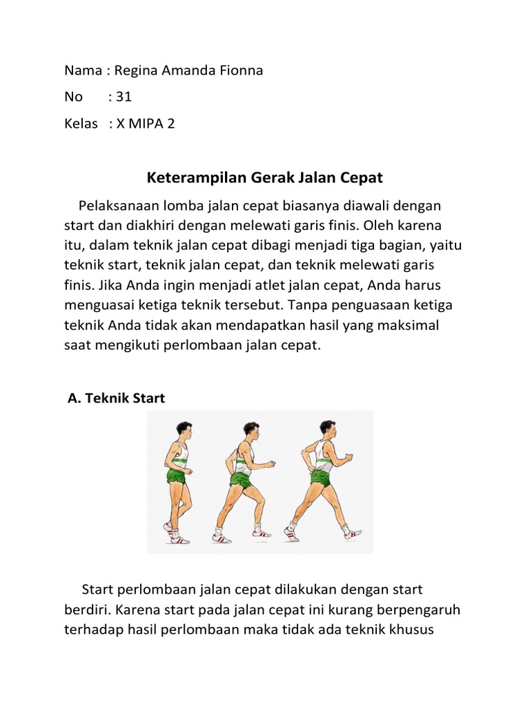 Artikel Jalan Cepat (Keterampilan Gerak Jalan Cepat) | PDF