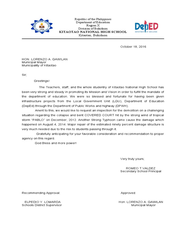 Letter To The Mayor | PDF