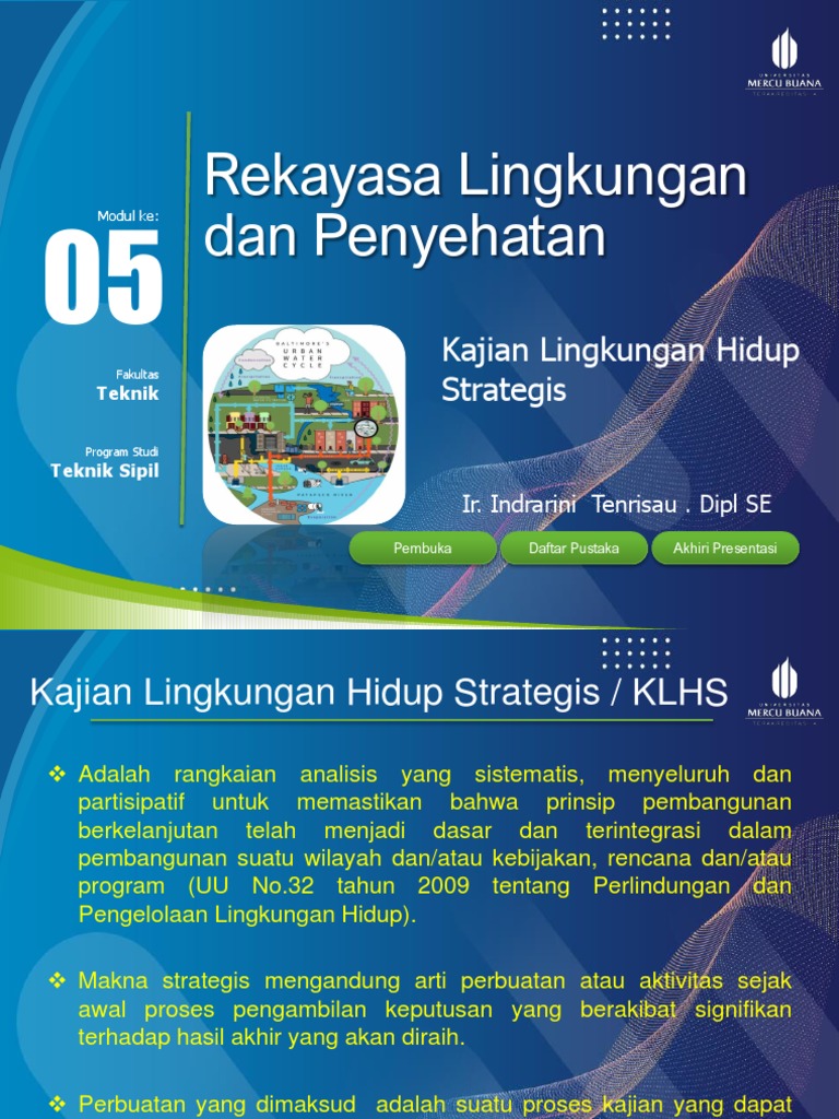 MEKANISME DAN SUMBER DATA KAJIAN LINGKUNGAN HIDUP STRATEGIS | PDF