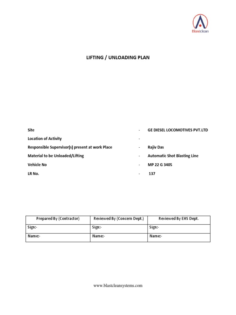 Lifting / Unloading Plan | PDF | Crane (Machine) | Manufactured Goods