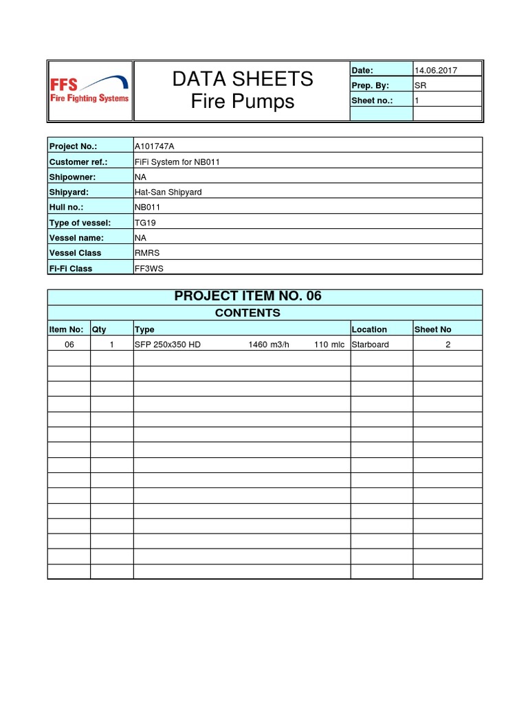 A101747A Item 06 Fire Pump | PDF | Pump | Valve